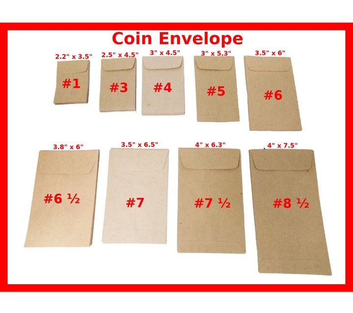 A&C01 Brown Coin Envelope (#1, #3, #4 #5 #6 #7) 500pcs | Lazada PH