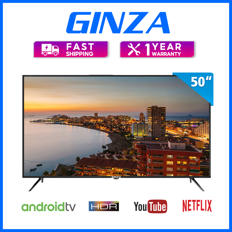 GINZA 55 inches Smart TV Full HD LED TV 50 inch Android TV Flat Screen Ultra-slim Smart TV ...
