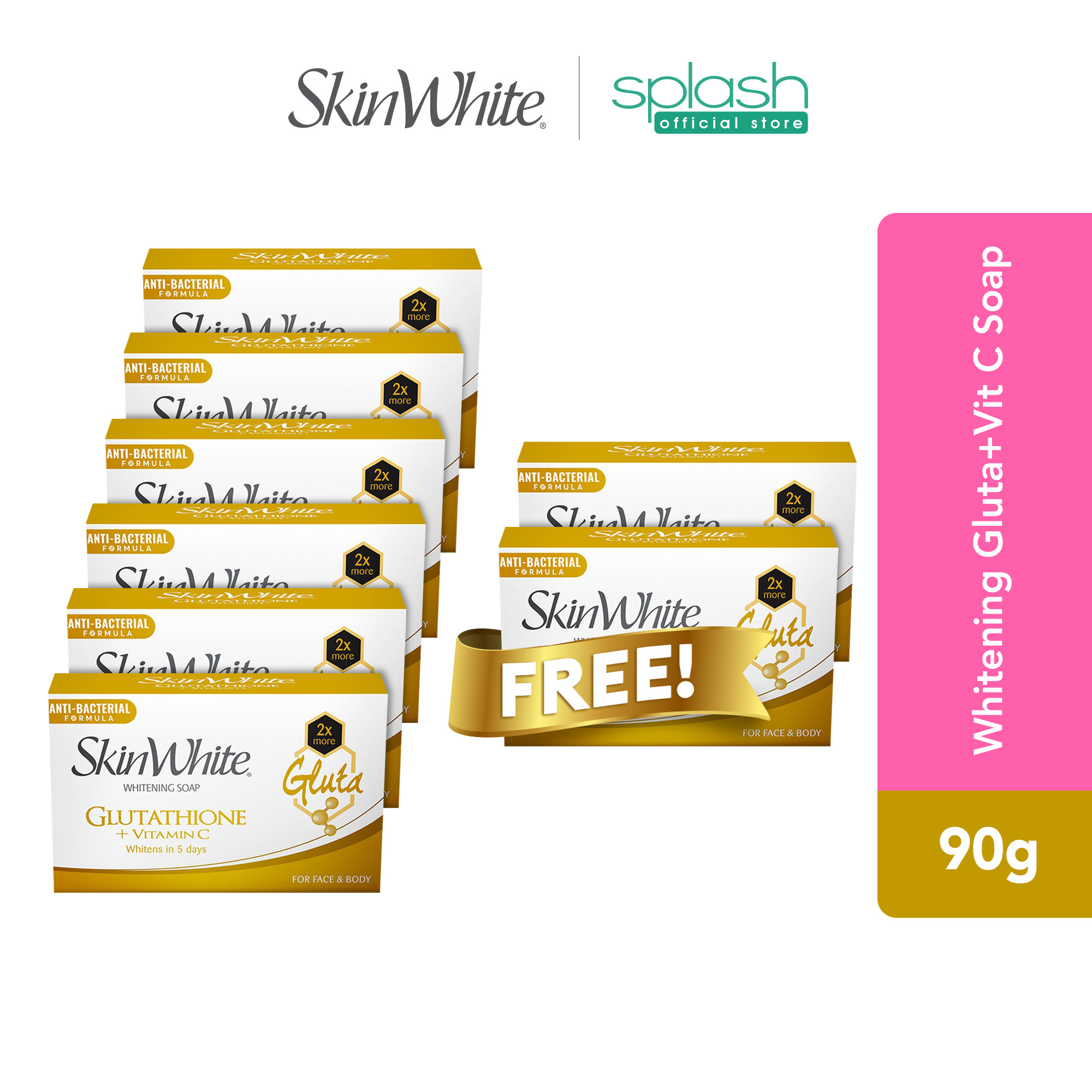 BUY 6 GET 2 SkinWhite Whitening Face and Body Bar Soap Gluta + Vitamin ...