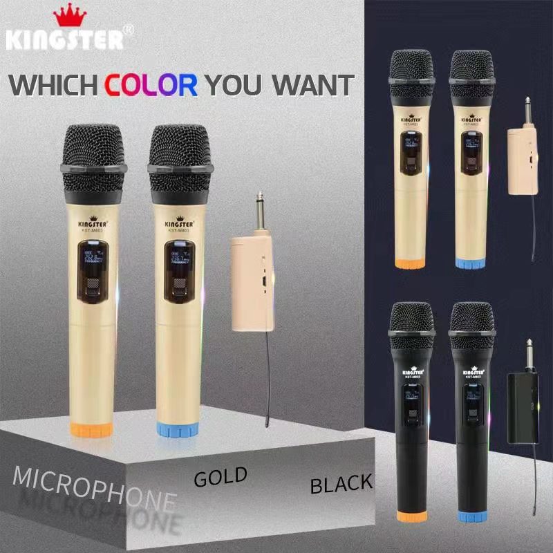 NEW PROFESSIONAL UNIVERSAL WIRELESS MICROPHONE KINGSTER DUAL MIC (KST M ...