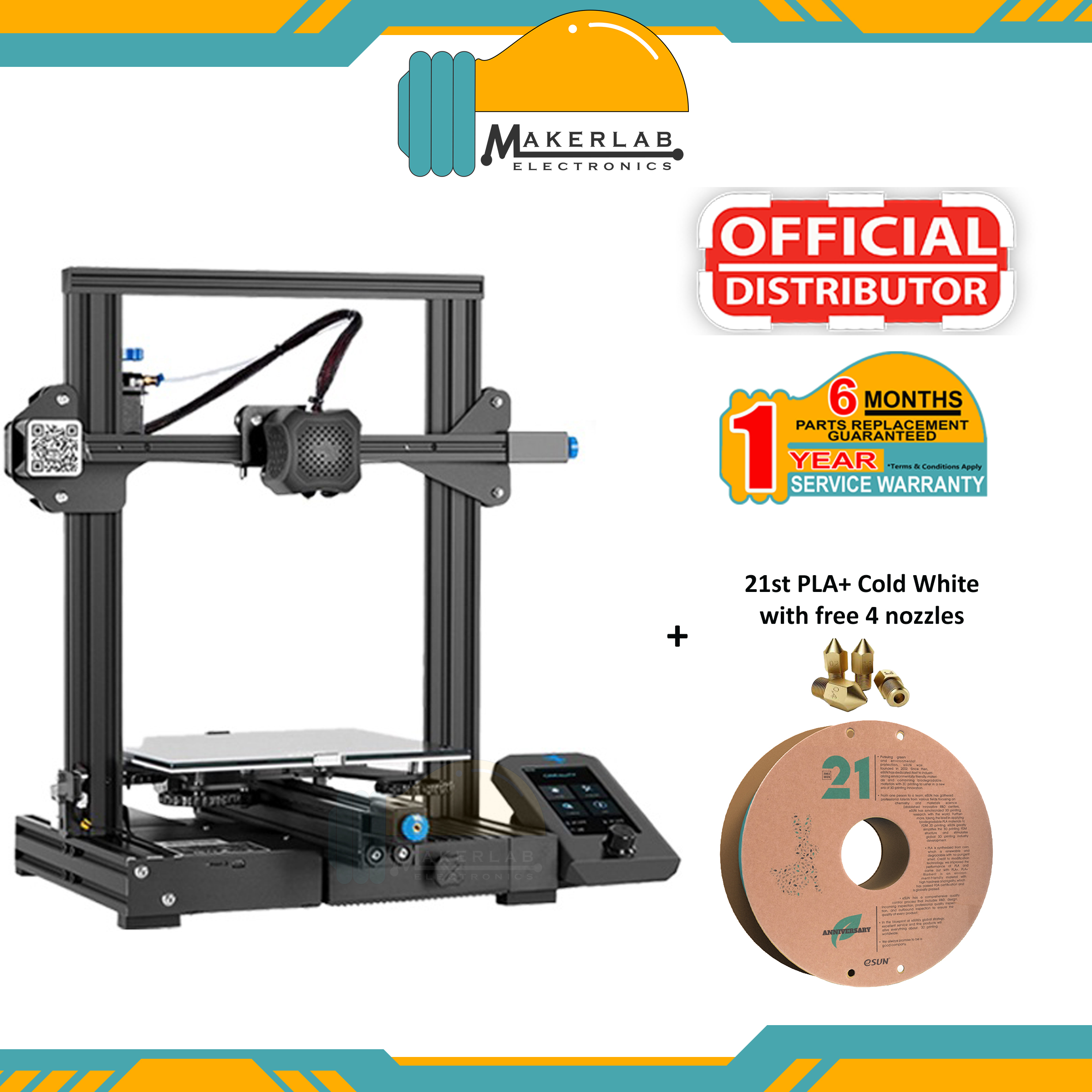 Creality Ender 3 V2 | V2 Neo Upgraded Version Makerlab 3D Printer Ender3 Makerlab Electronics ...
