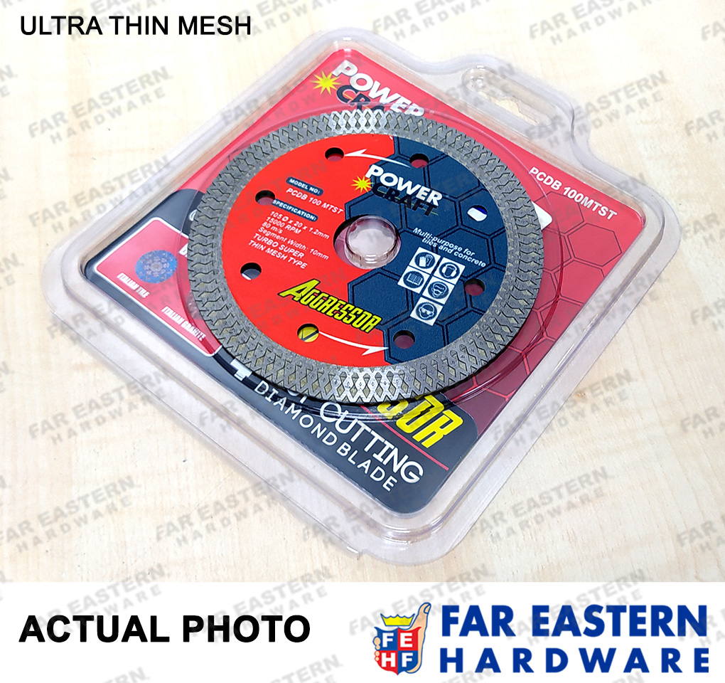 POWERCRAFT Diamond Cutting Disc 4" Super Thin Turbo for Angle Grinder ...