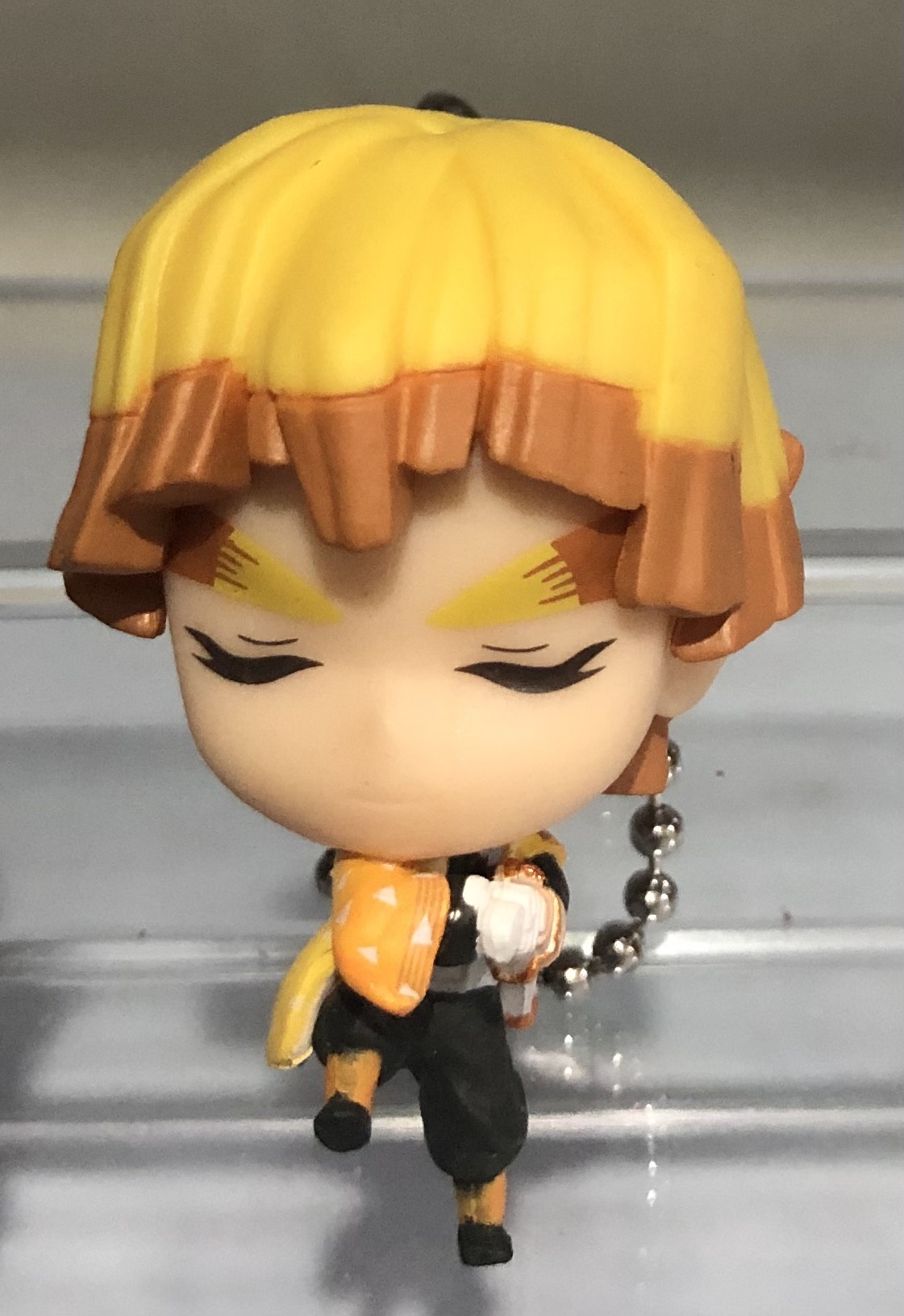 Bandai Japan Demon Slayer Wobbly Keychain - Zenitsu Agatsuma - Japan ...