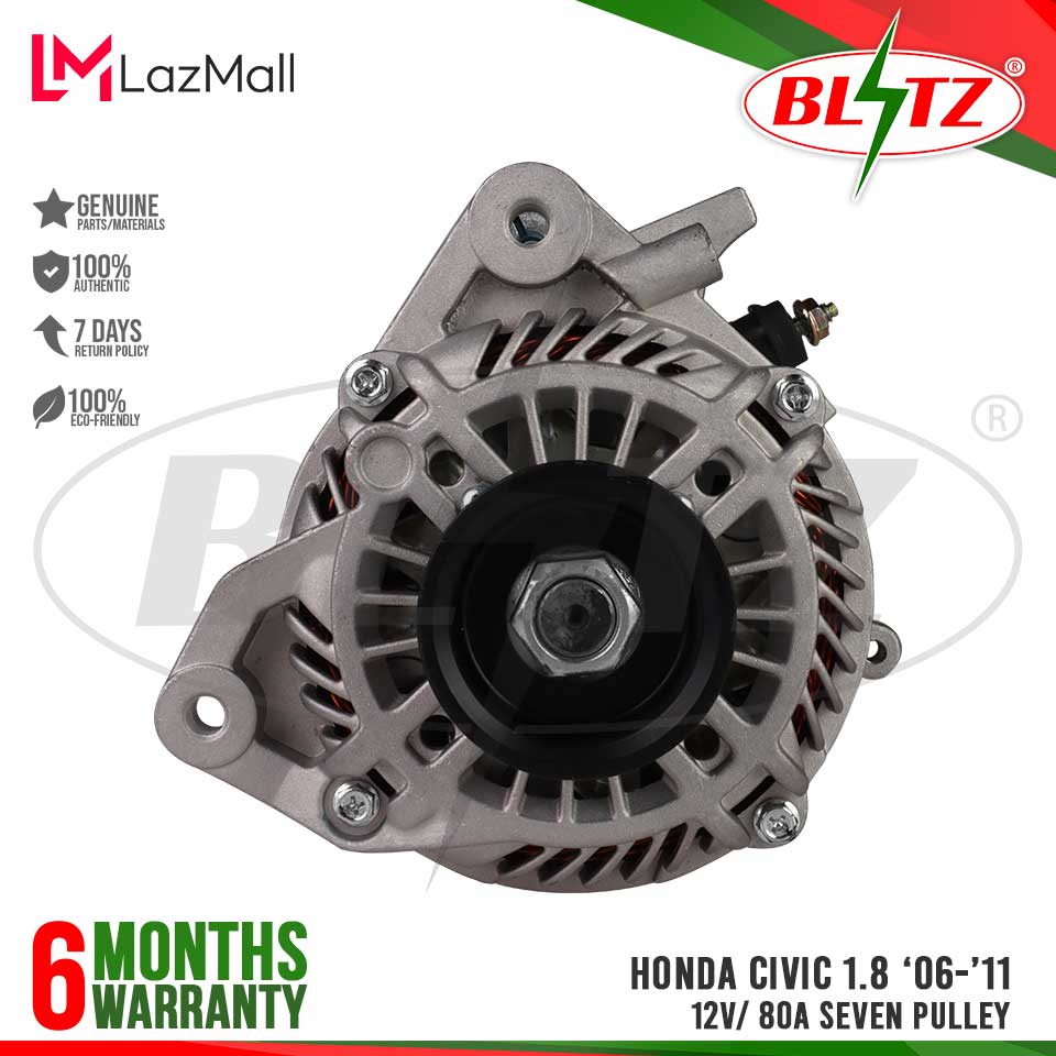 BLITZ ALTERNATOR ASSEMBLY HONDA CIVIC 1.8 (2006-2011) 12V/ 80A SEVEN ...