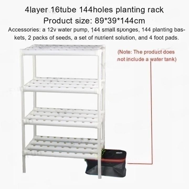 Hydroponics NFT System with 108 Holes Kits Vertical Hydroponic Growing ...