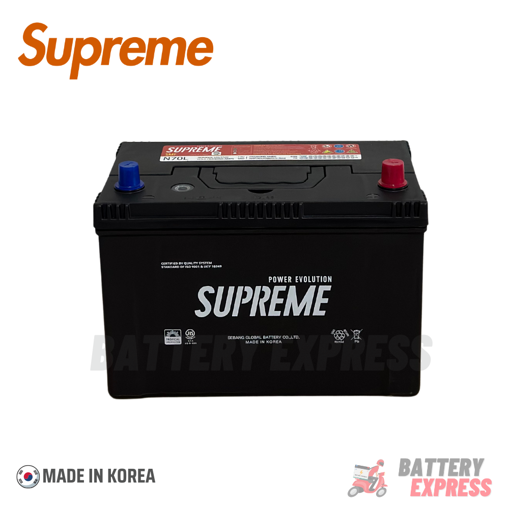 Supreme 3SM / N70L Battery (Made in Korea) Premium Maintenance Free Car Battery | Lazada PH