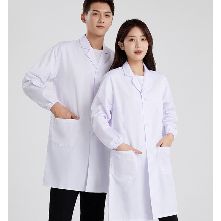 Lab Coat Long Sleeve Lab Coat White White Coat lab gown white ...