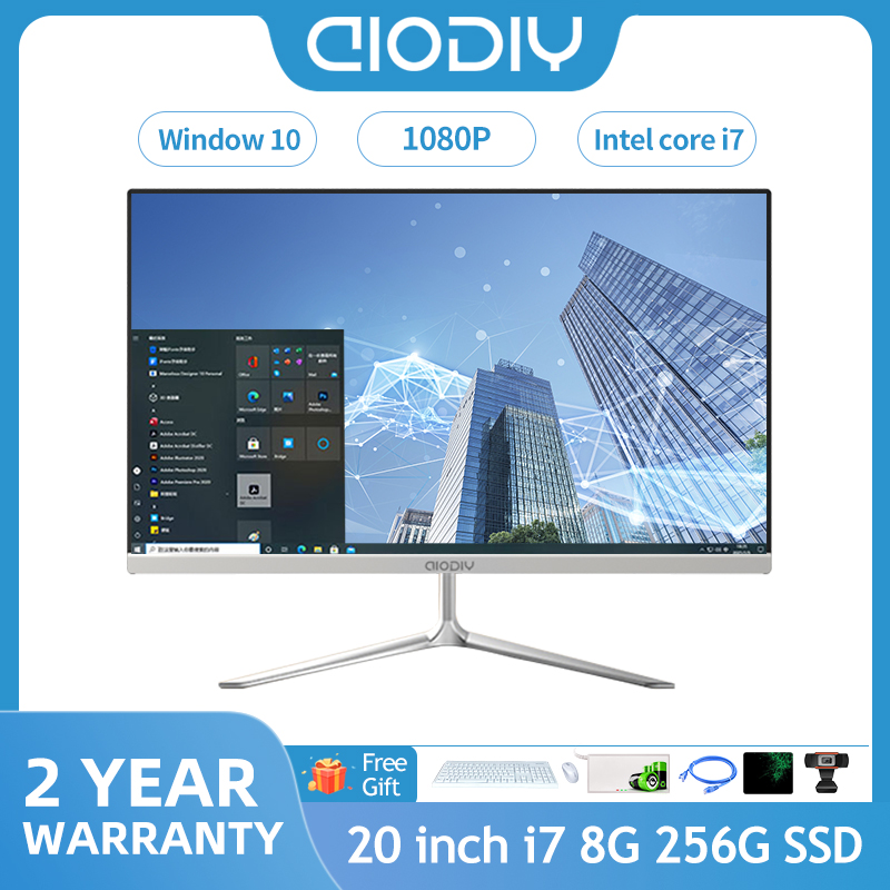 AIODIY Brand 22 inch HD All In One PC Computer Desktop Brand New Intel ...
