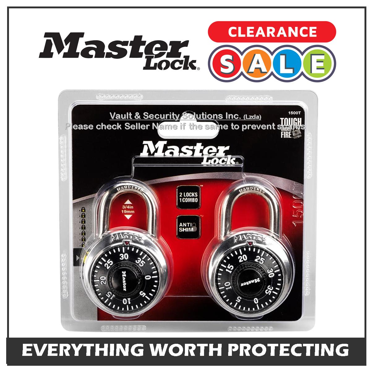 Masterlock 1500T Combination Lock Duo Same Combination Heavy Duty ...