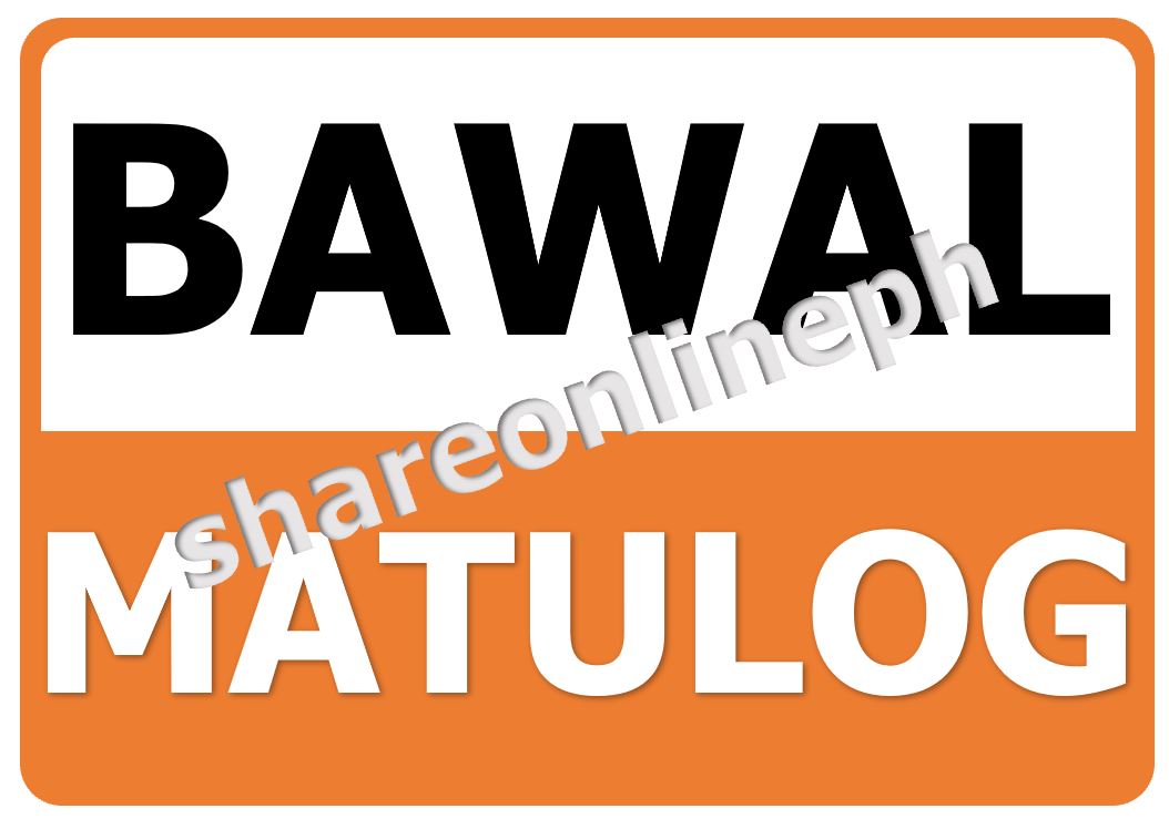 Bawal Matulog No Sleeping Laminated Signage Sign Boards Sticker ...