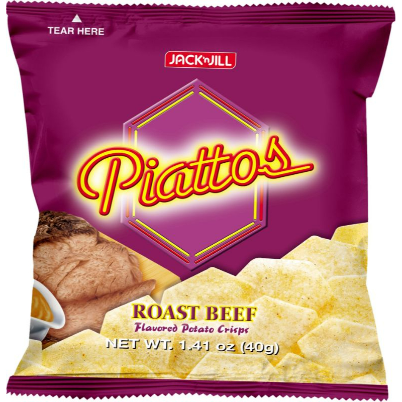 Jack 'n Jill Piattos Roast Beef Flavored Potato Crisps Snacks 40g ...