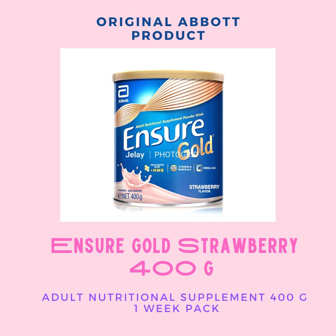 Ensure Gold HMB Strawberry Flavor 400 grams One Week Pack of adult ...