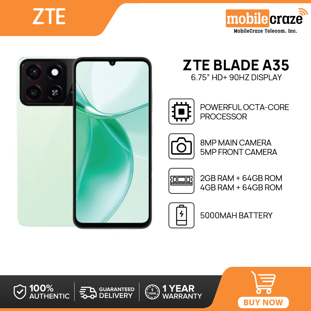 ZTE Blade A35 Smartphone | 2GB+64GB / 4GB+64GB RAM+ROM | Octa-core ...