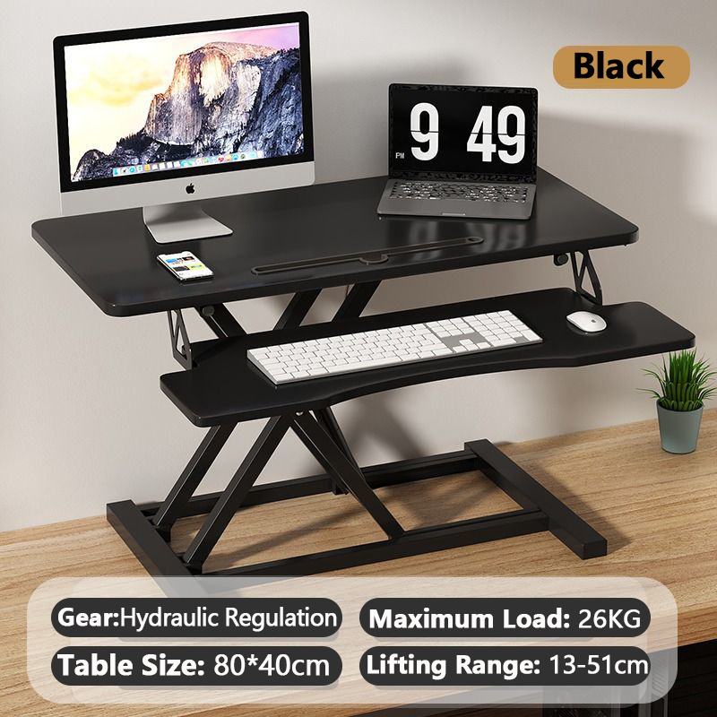 32 Inch Adjustable Sitting Standing Convertible Desk Workstation Riser ...