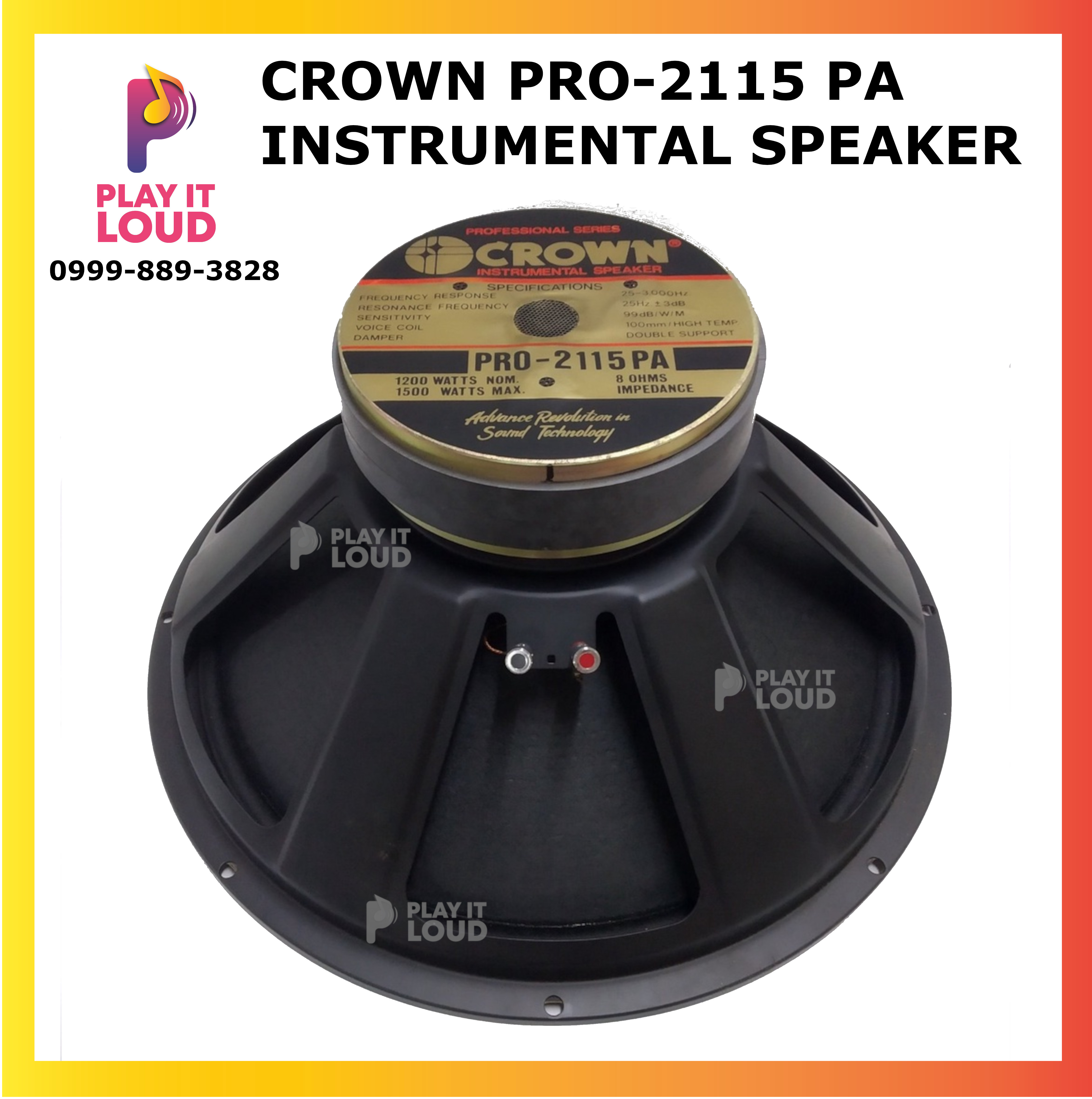 CROWN PRO-2115PA DUAL MAGNET 1500WATTS INSTRUMENTAL SPEAKER ...