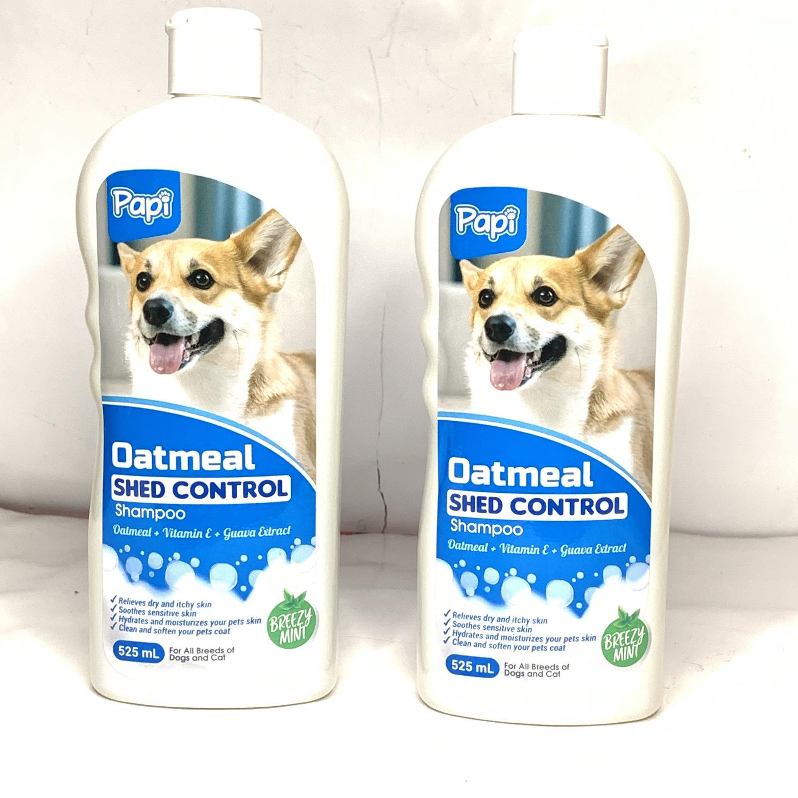 [SOUTH VET] 2 BOTTLES PAPI OATMEAL SHED CONTROL SHAMPOO FOR DOG ( 525 ...