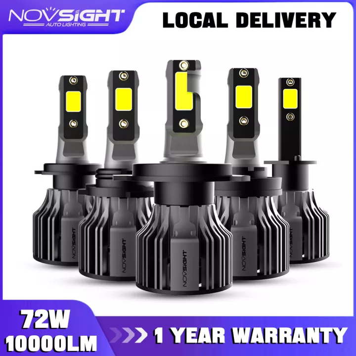 1 Pair (2pcs) A500-N39 H4 H7 H11 9005 HB3 9006 HB4 NOVSIGHT 72W/pair 10000LM high/low beam high ...