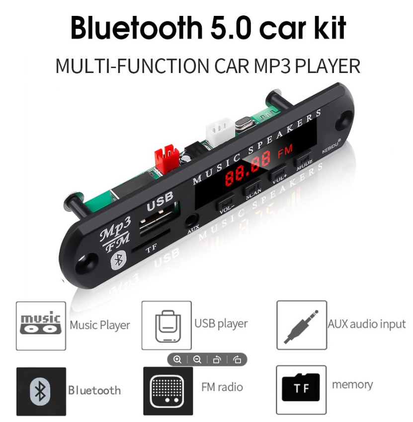 8 inch/ 10 inch 12V 24V 220V three-purpose SF-2MIC car digital amplifier mono Bluetooth function ...