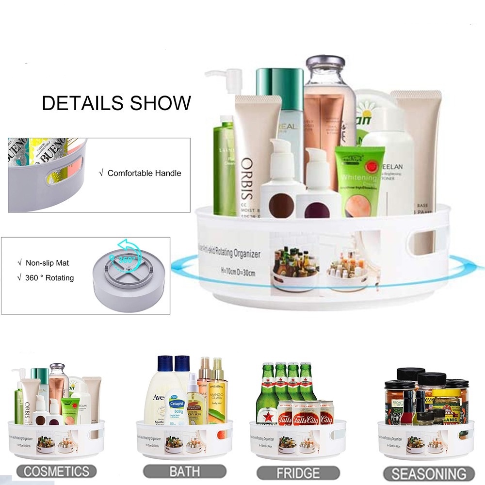 Multi Function 360 Degree Rotating Tray Kitchen Condiments Organizer ...