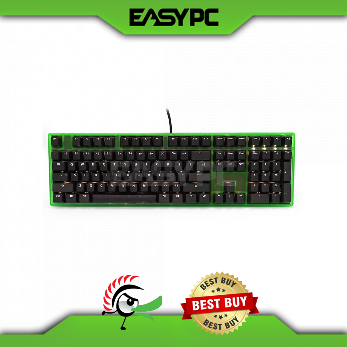 Ducky One DKON1508S-CUSADAGW2 White LED Cherry MX Blue Mechanical ...