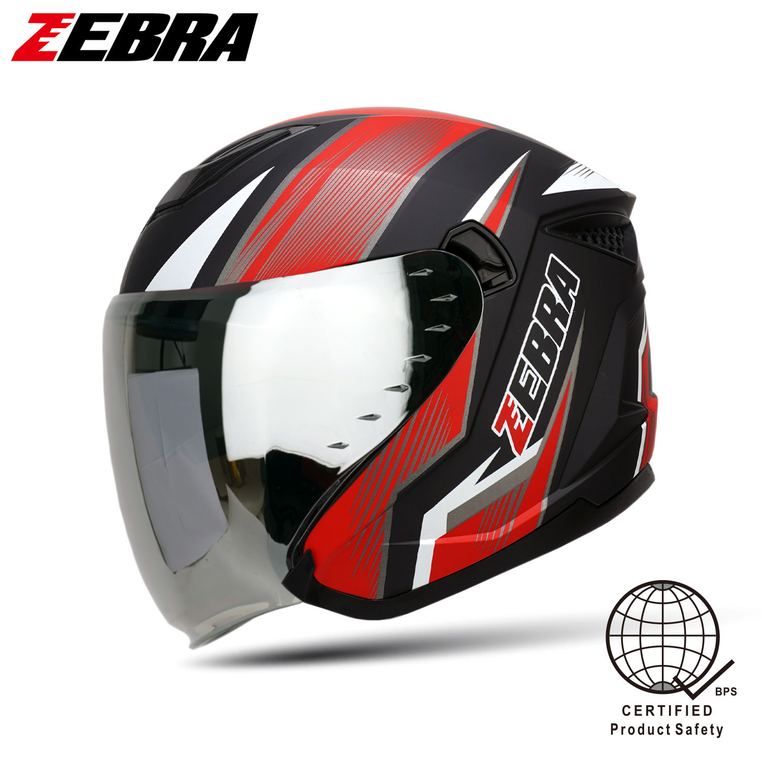 (FREE VISOR)ZEBRA helmet 320 Motorcycle half face helmet with dual ...