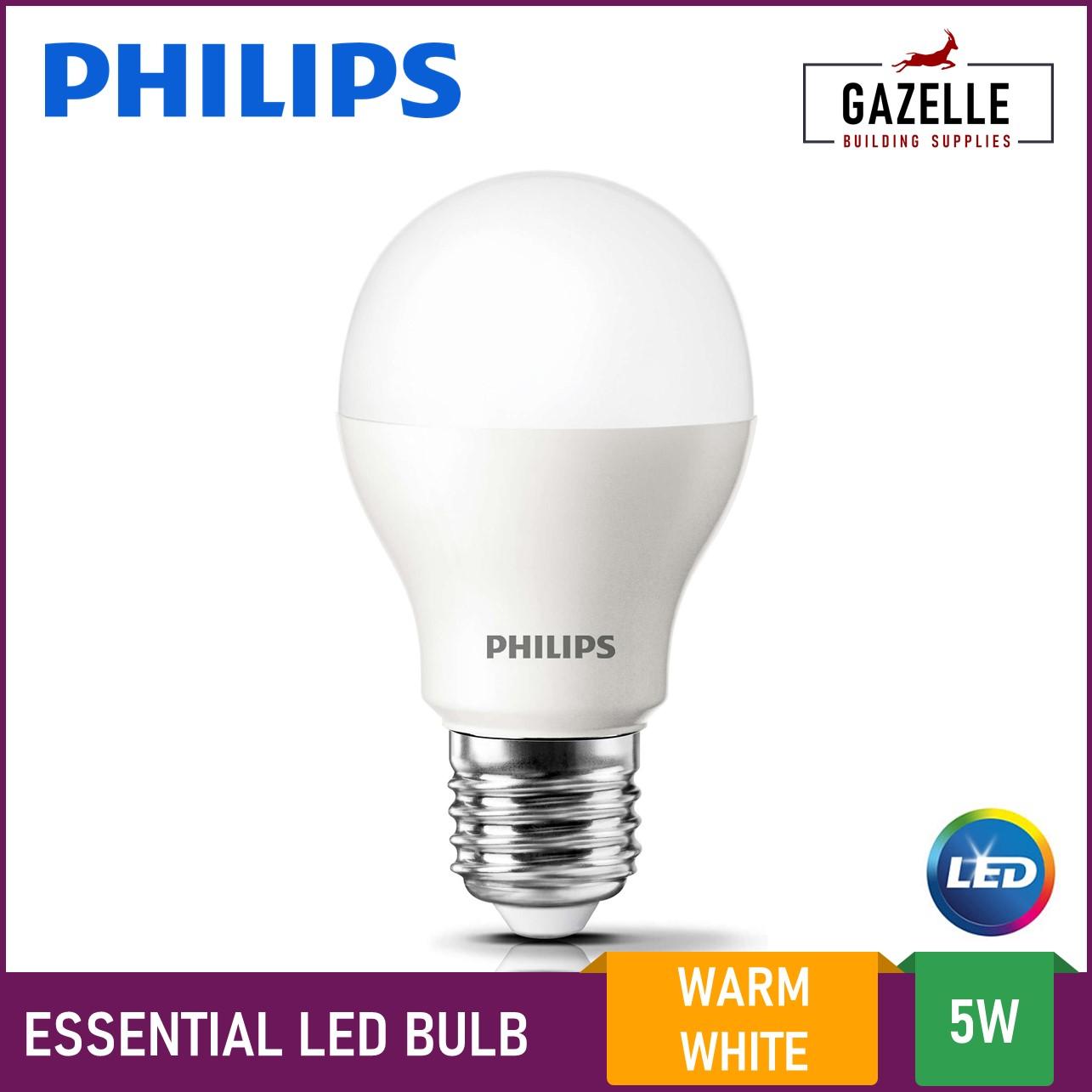 Philips Essential LED Bulb LED Light Bulb Warm White 5 Watts Lazada PH Philips Essential LED Bulb LED Light Bulb Warm White 5 Watts Lazada PH