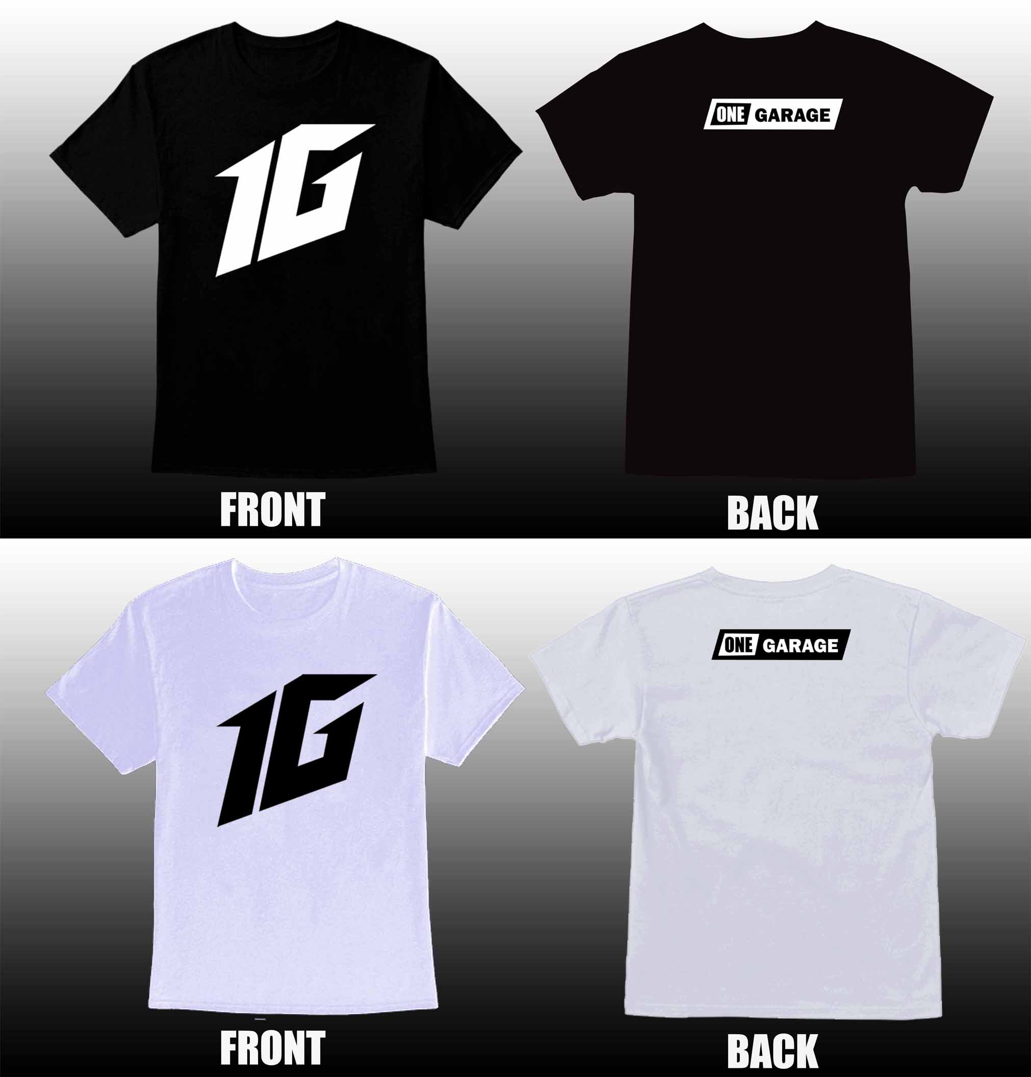 1G ONE GARAGE SHIRT BLACK AND WHITE FREE STICKER | Lazada PH