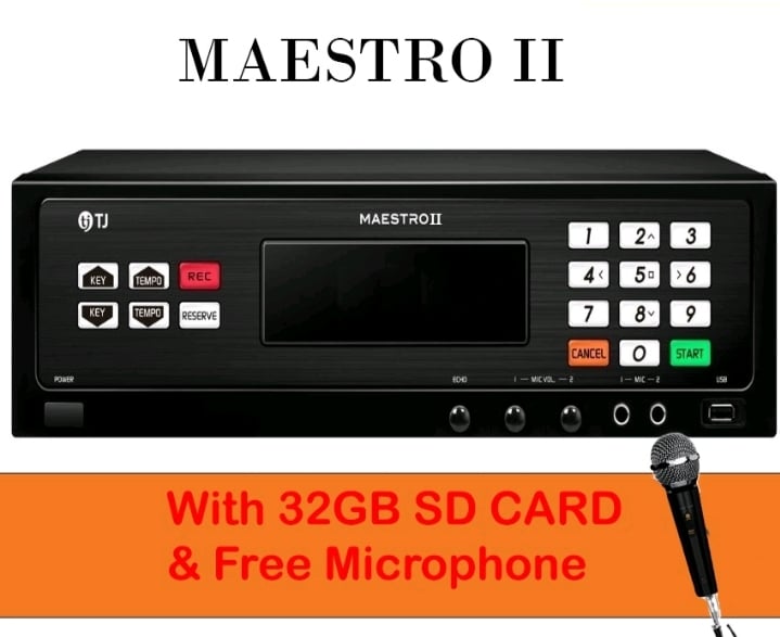 TJ Media MAESTRO II (TKR-335P II) Karaoke Player with 32GB Solid State ...