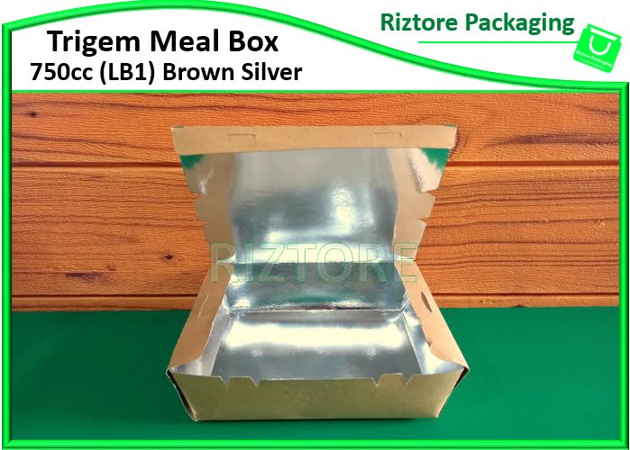 Trigem Meal box, Lunch Box, Dinner Box, Chicken Box (Brown/Silver ...