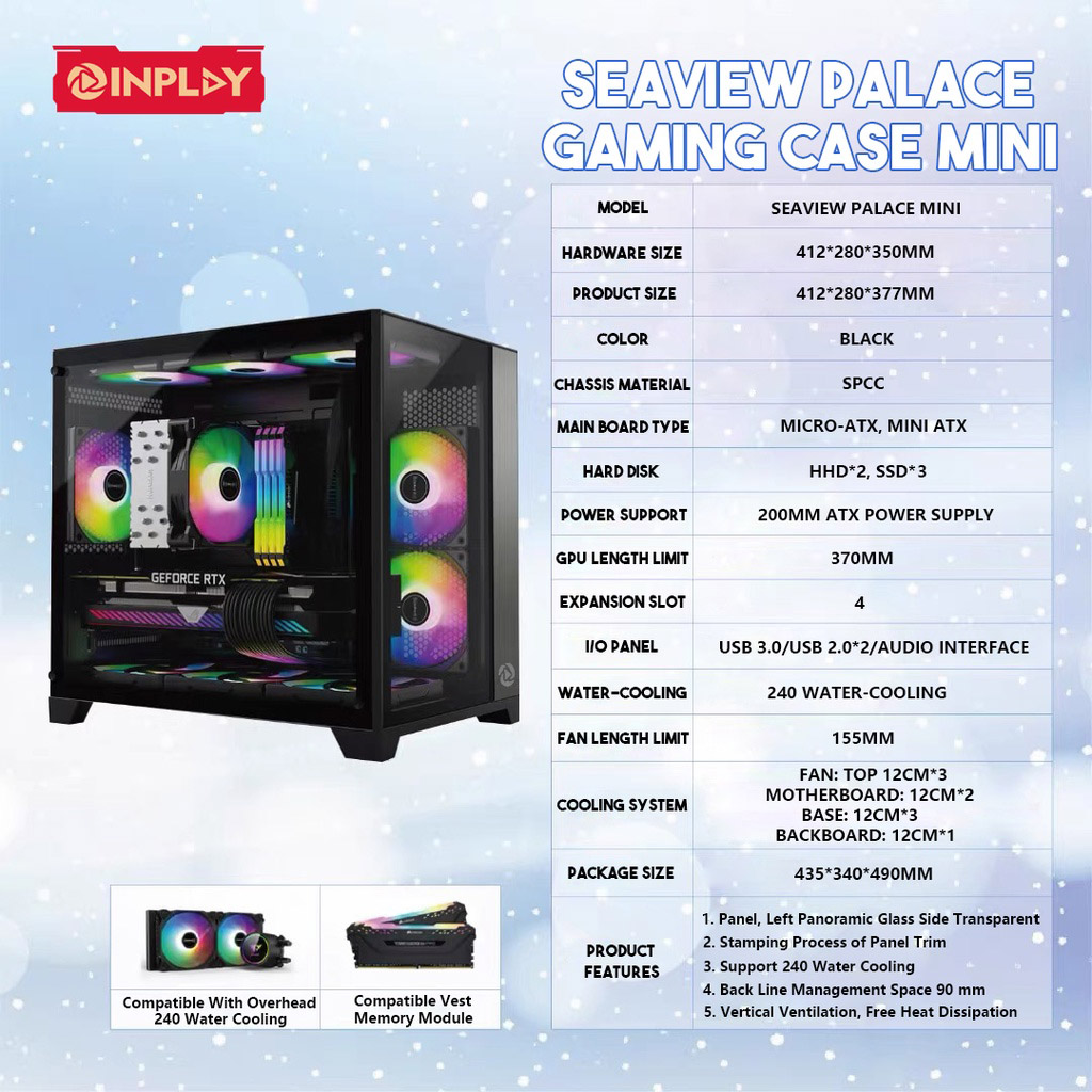 BRANDNEW INPLAY SEAVIEW PALACE Chassis Mini White and Black | Lazada PH