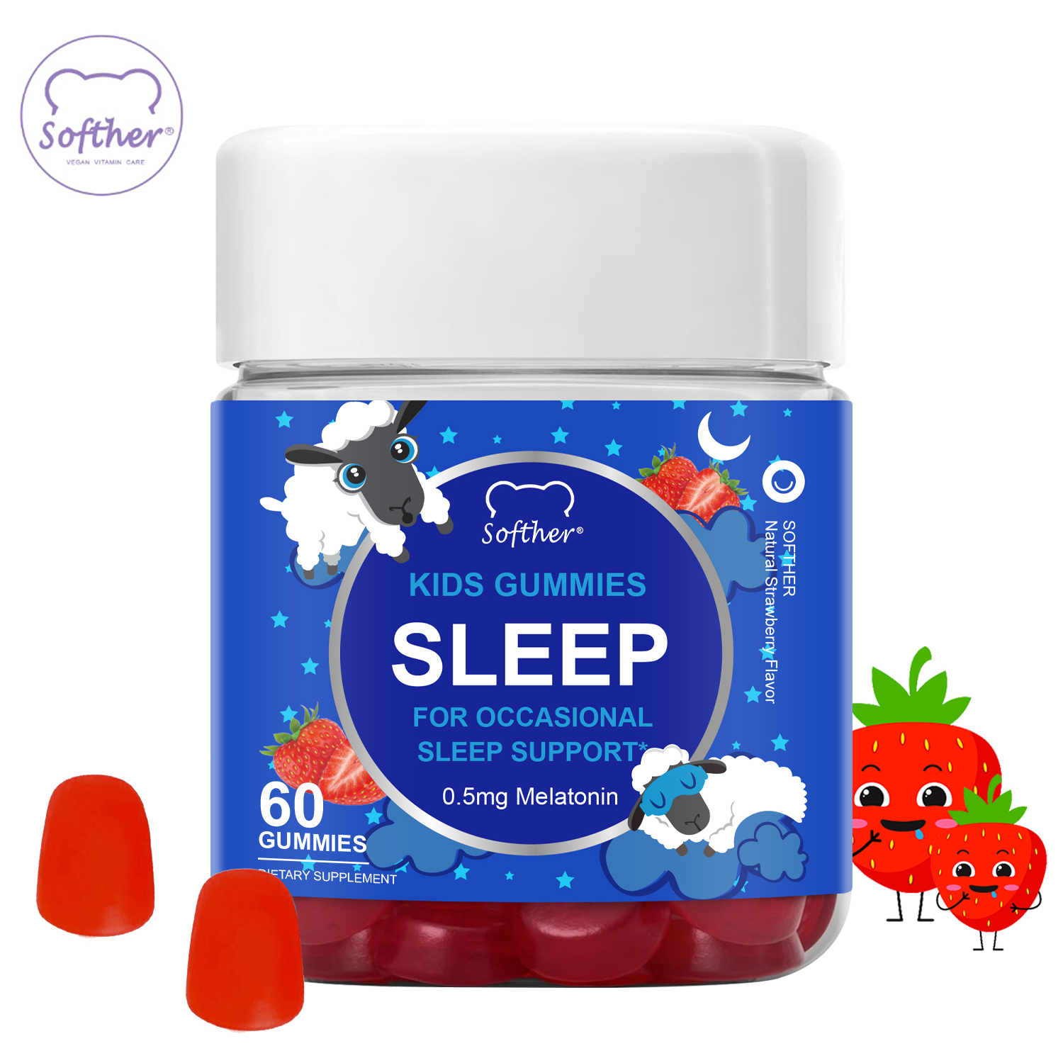 Softher Kids Sleep Gummies For Better and Fast Sleep Melatonin Gummy 0. ...