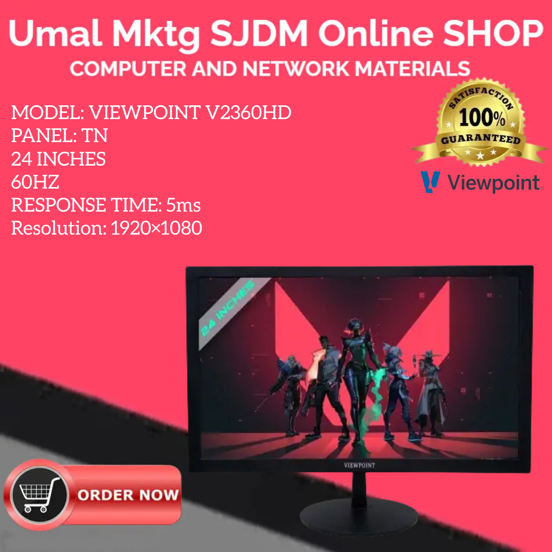 VIEWPOINT V2360HD 24" LED BACKLIGHT MONITOR (MAXIMUM OF 3PCS) | Lazada PH