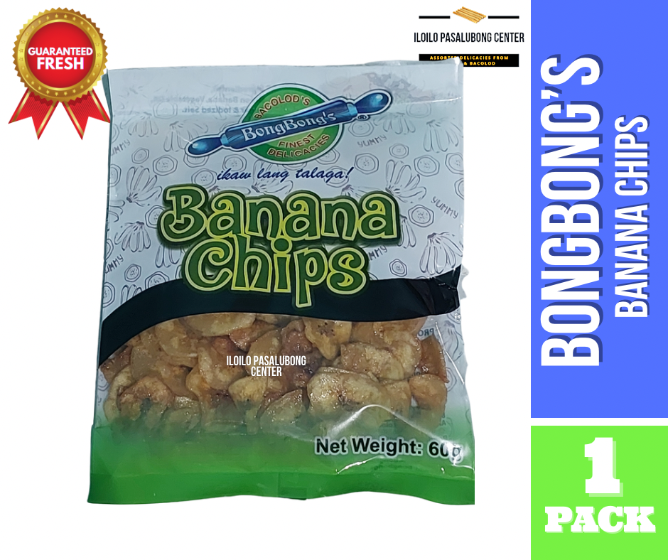 BONGBONGS Banana Chips 60grams | Iloilo Bacolod Pasalubong | Lazada PH