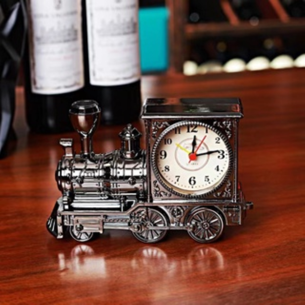 Boutique Cartoon Locomotive Train Alarm Clock Antique Engine Design ...