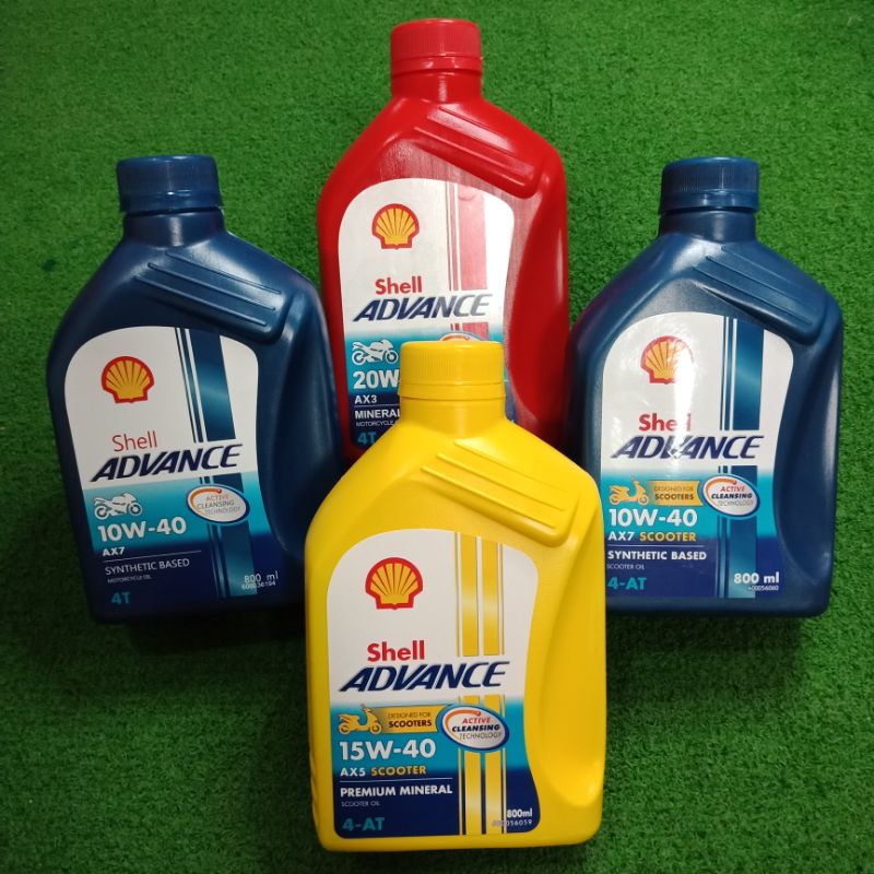 "Shell" Advance 4T AX7 10W40 AX5 SAE 15W-40, 4T AX3 SAE 40V Semi ...