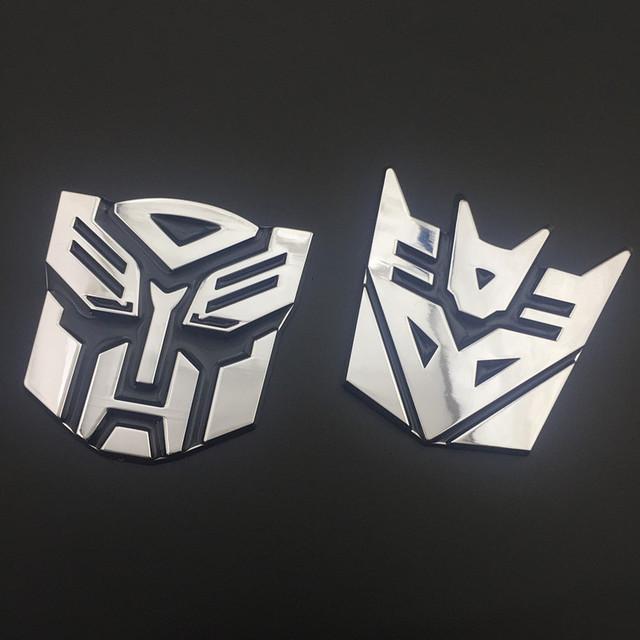 Large 7cmx7.3cmx0.6cm 3D Metal Elegant Small Transformer Emblem Sticker ...