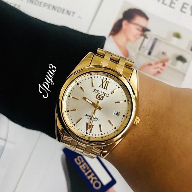 SEIKO 5 Automatic Hand Movement Water Resist MENS gold watch CLASS A ...