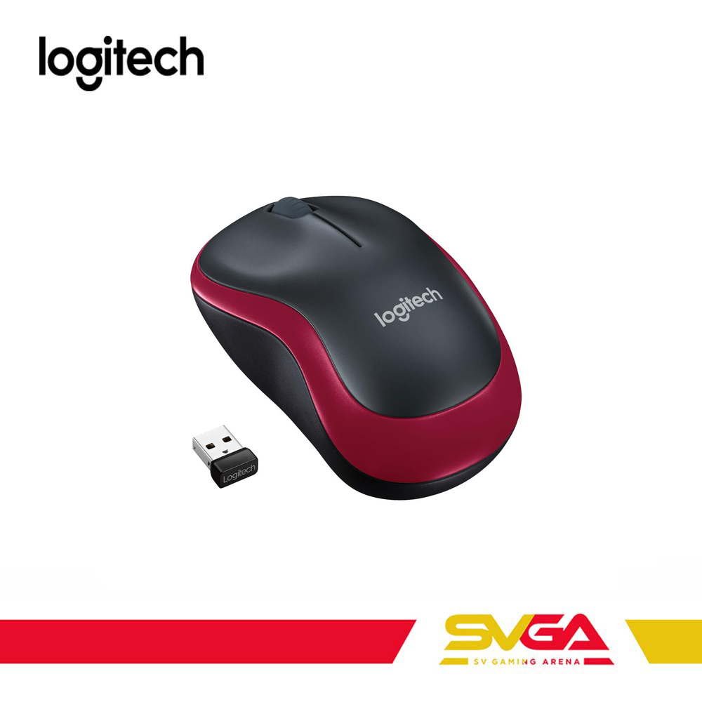 Logitech M185 Black-Red Wireless Mouse | Lazada PH