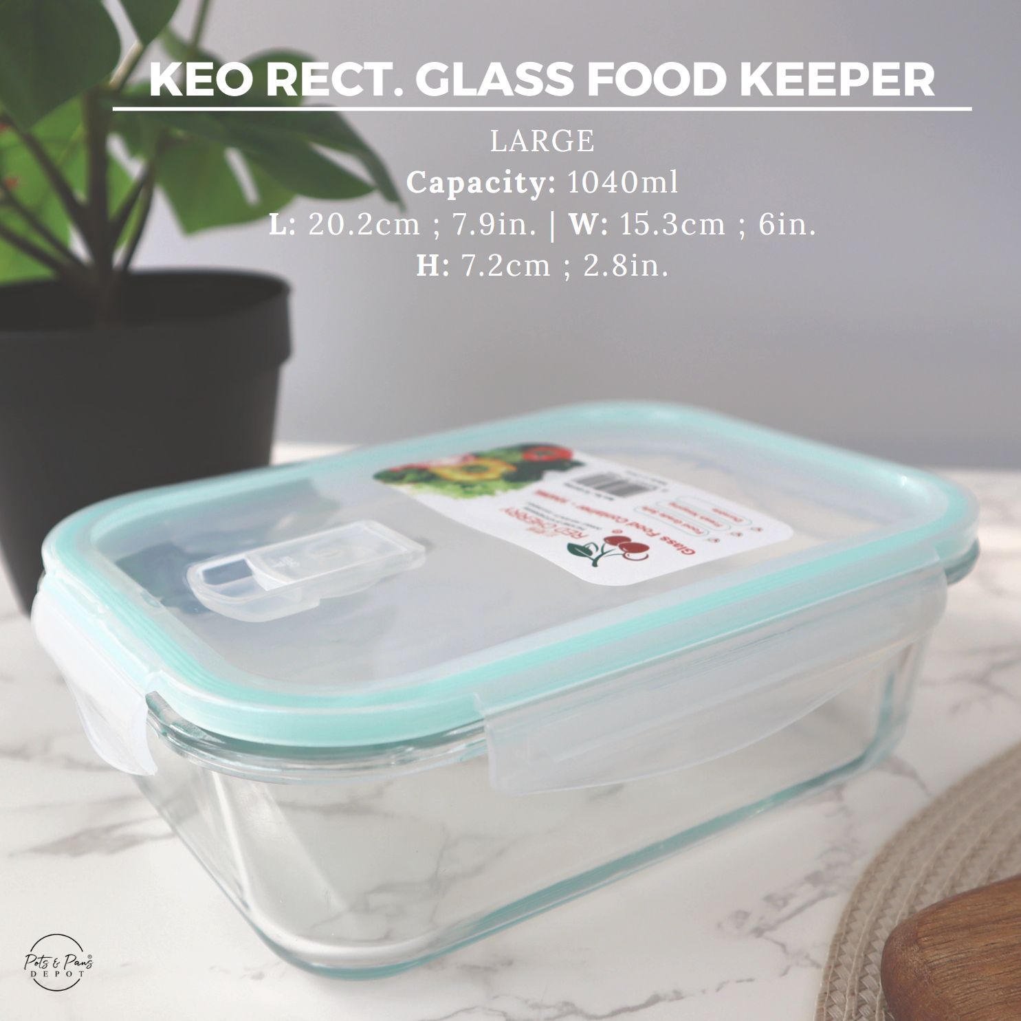 Keo Rect. Glass Food Keeper | Lazada PH