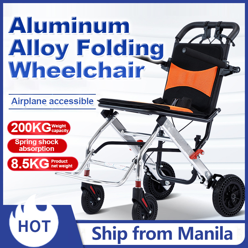 Multifunctional folding wheelchair aluminum alloy wheelchair light ...