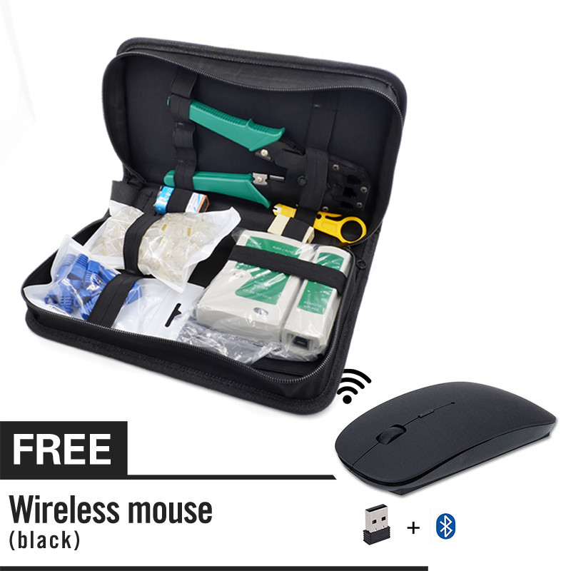 【With Free Wireless Bluetooth Mouse】COD 8 in 1 RJ45 RJ11 Crimper Lan ...