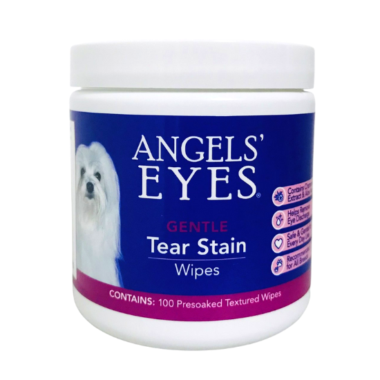Angels' Eyes Gentle Tear Stain Wipes for Dogs and Cats, 100 Presoaked ...
