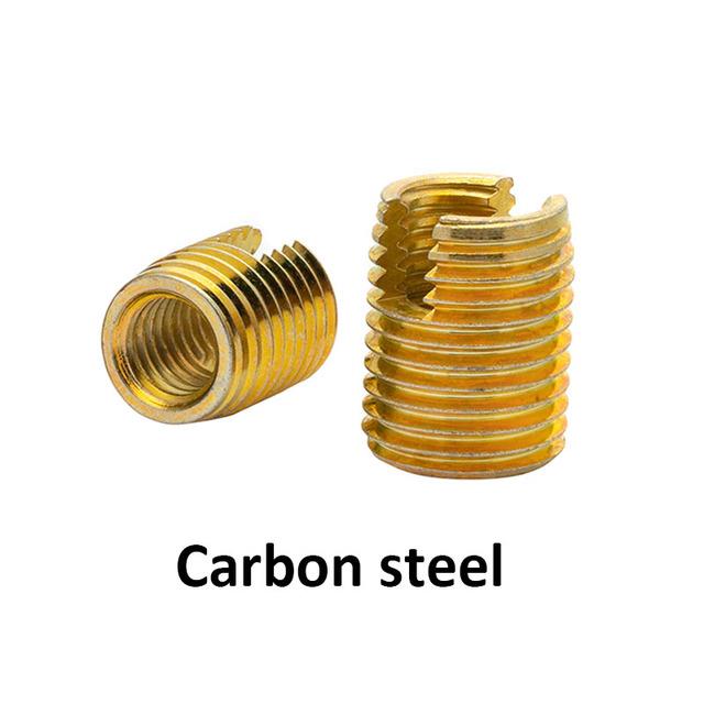 M2 M20 Threaded Inserts Metal Thread Repair Insert Self Tapping Slotted ...