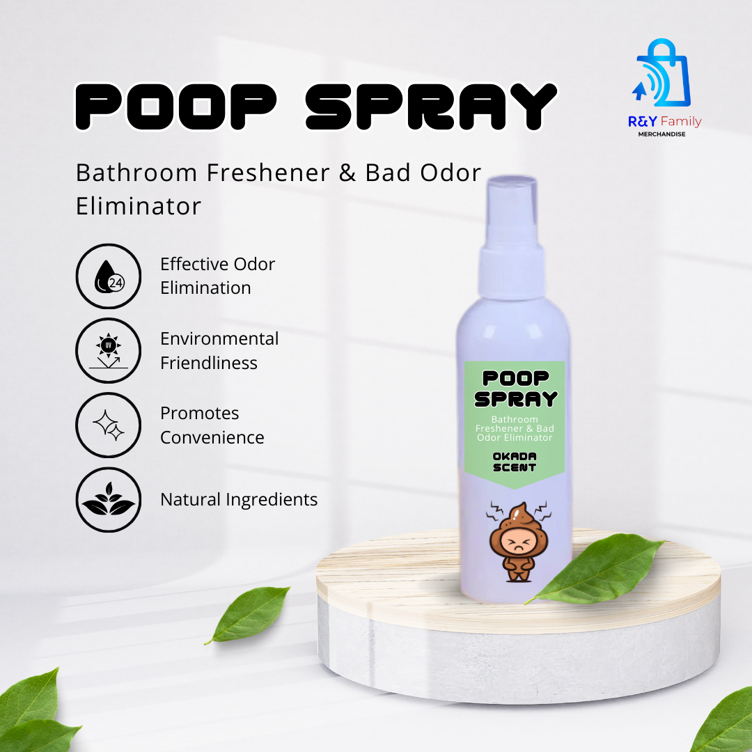 Toilet poop spray okada scent air disinfectant freshener and bad odor ...