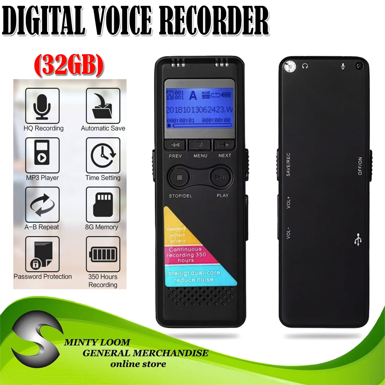 Professional Digital Voice Recorder High Definition Lossless Sound ...
