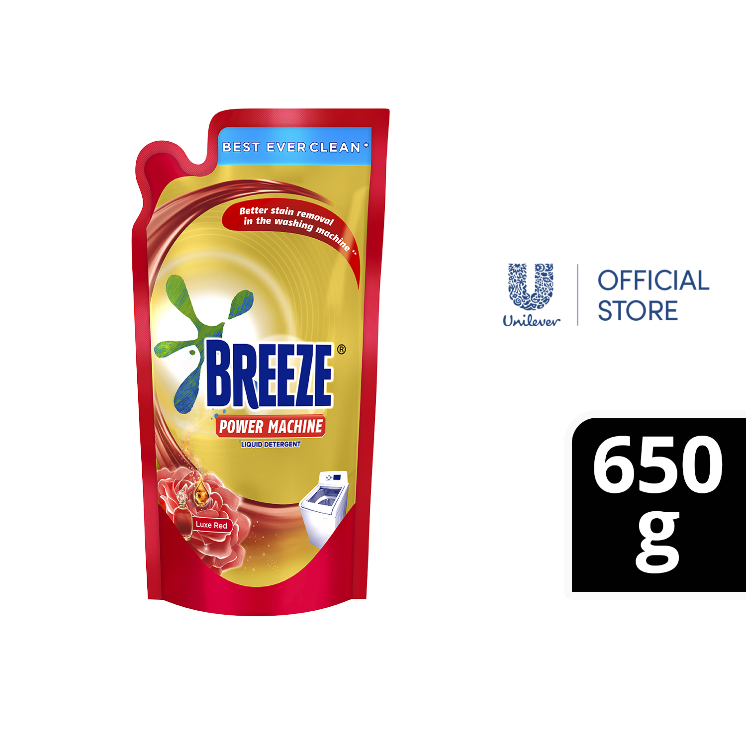 Breeze Liquid Detergent Power Machine Luxe Red 650G Pouch | Lazada PH
