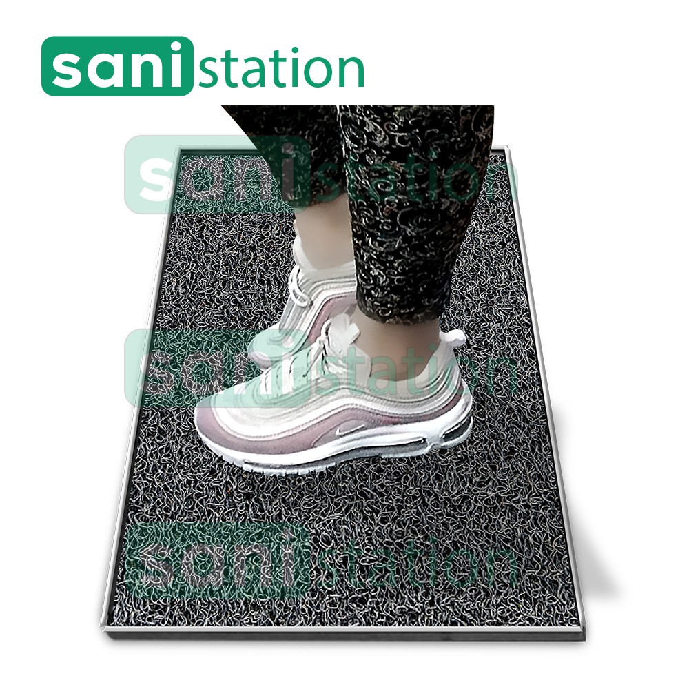 l&9SaniStation Foot Bath Tray 60 cm x 40 cm with Rubber Dirt Mat ...