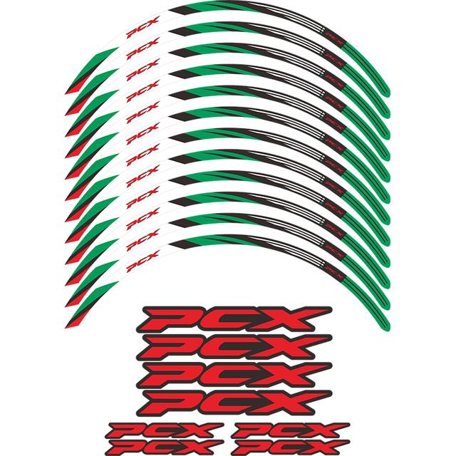 Motorcycle Wheel Sticker Waterproof Rim Decal Stripe PCX 125 2023 ...