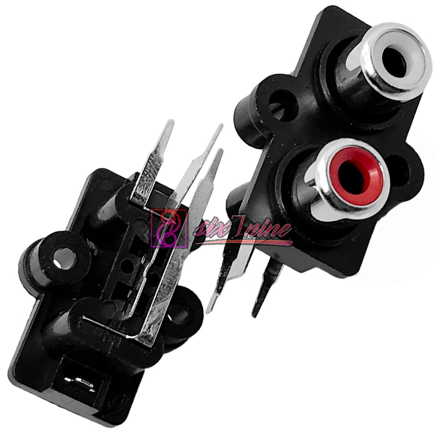 PCB Mount 2 Position Stereo Audio Video Jack RCA Female Connector ...