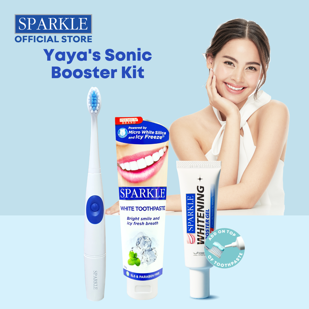 SPARKLE Sonic Booster Kit (Daily Active Toothbrush, Fresh White ...